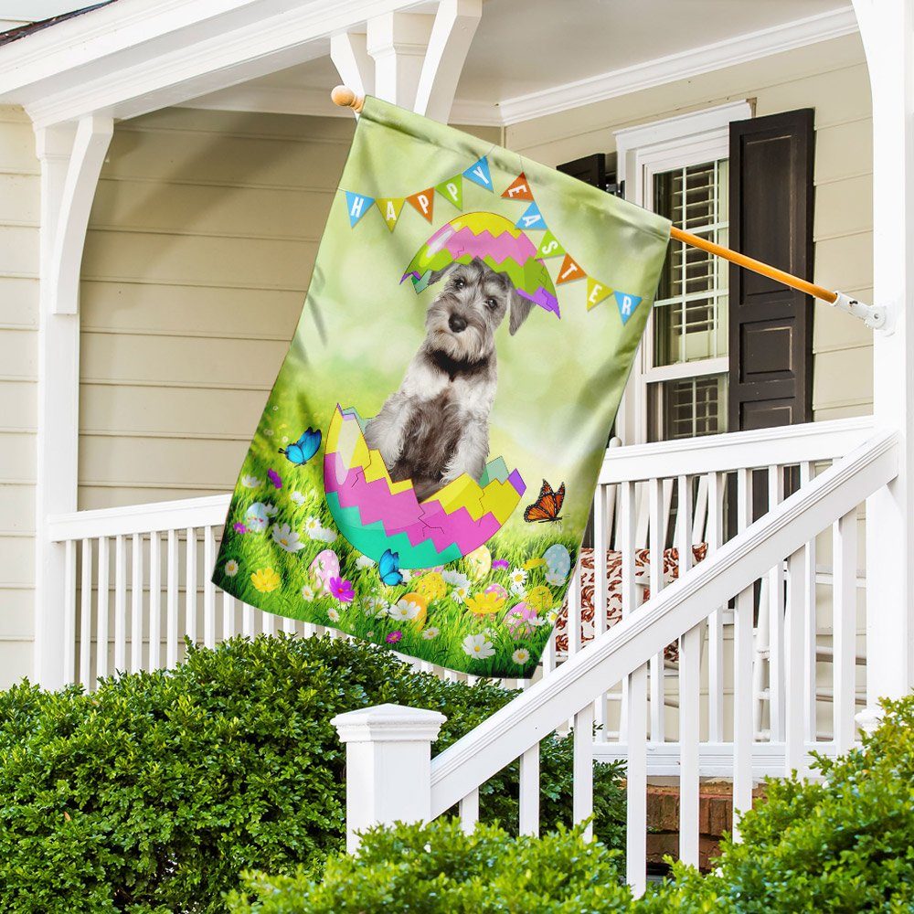 Miniature Schnauzer Easter Day Flag - Flagwix