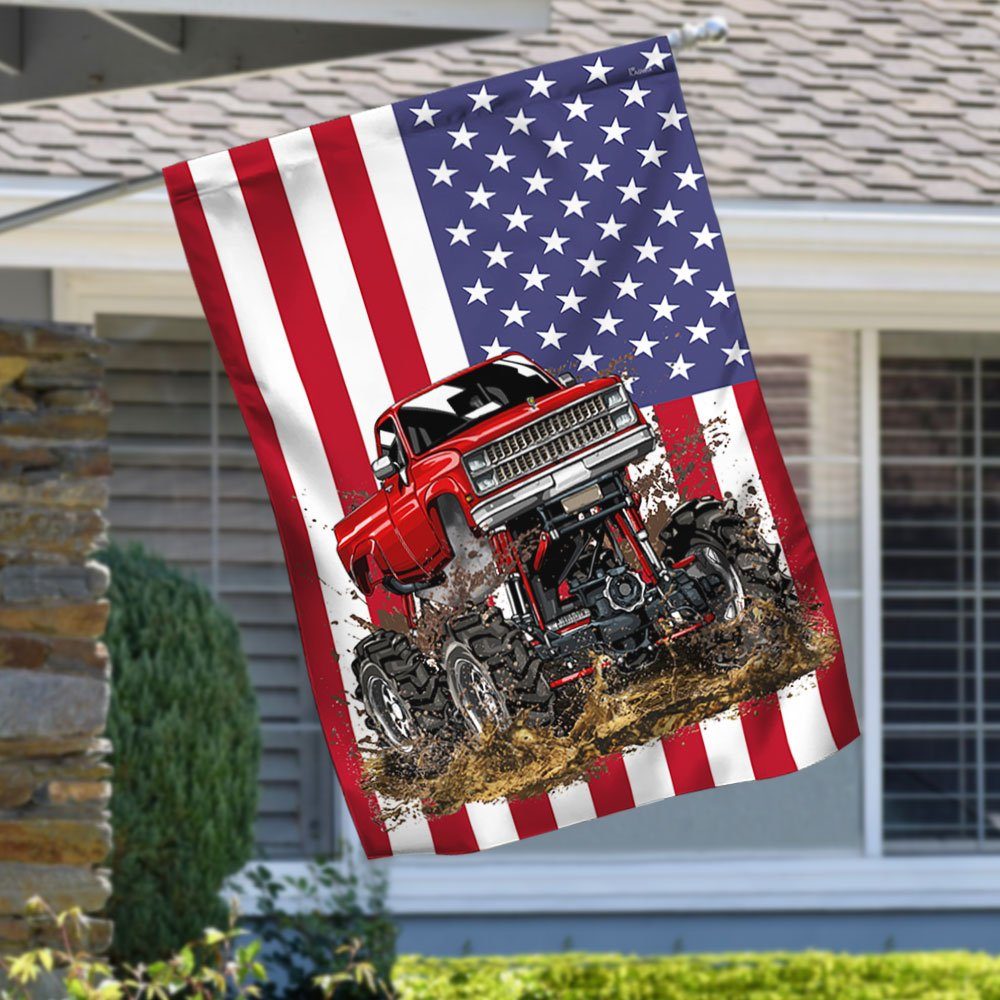 Mud Bogging Flag Mud Bog Truck American Flag TRH1851F - Flagwix