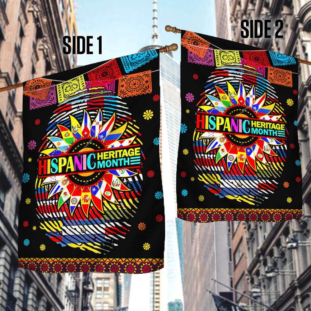 National Hispanic Heritage Month Flag Heart NTT423F - Flagwix