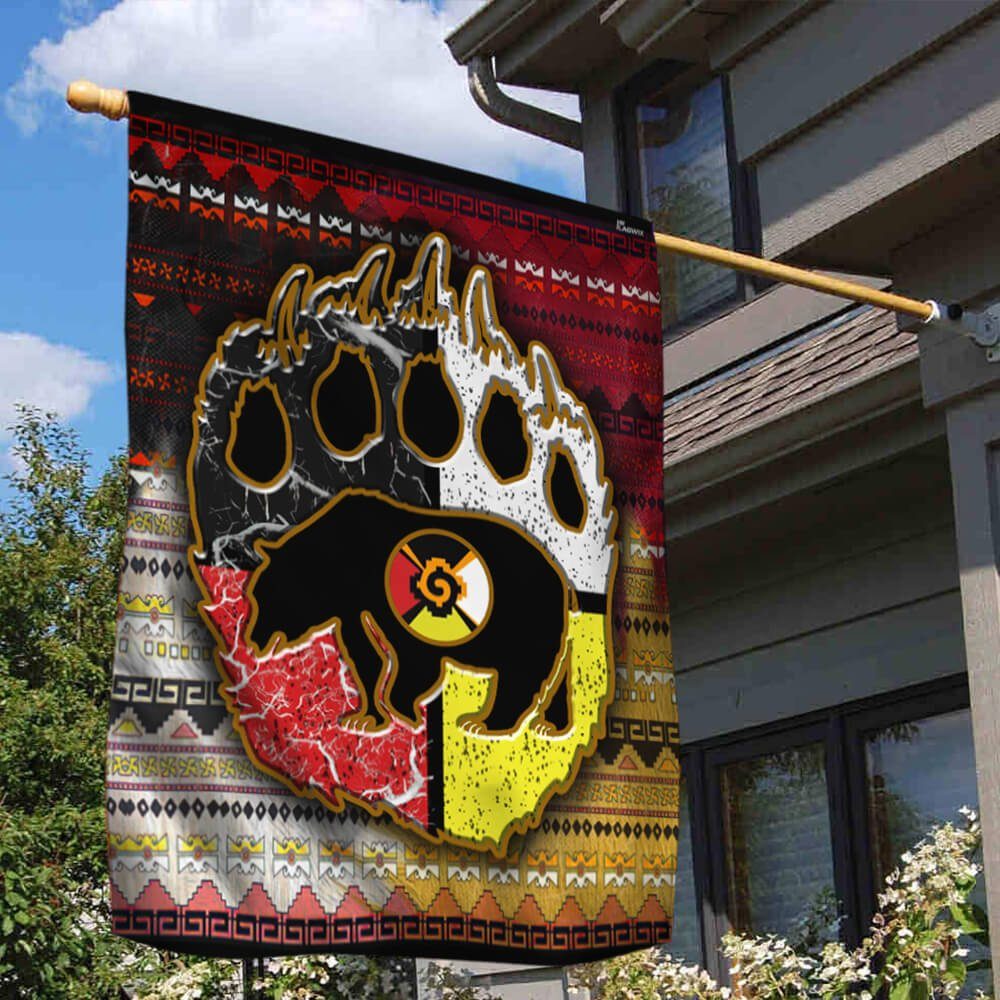 Native American Flag Bear Hand NTB190F – Flagwix