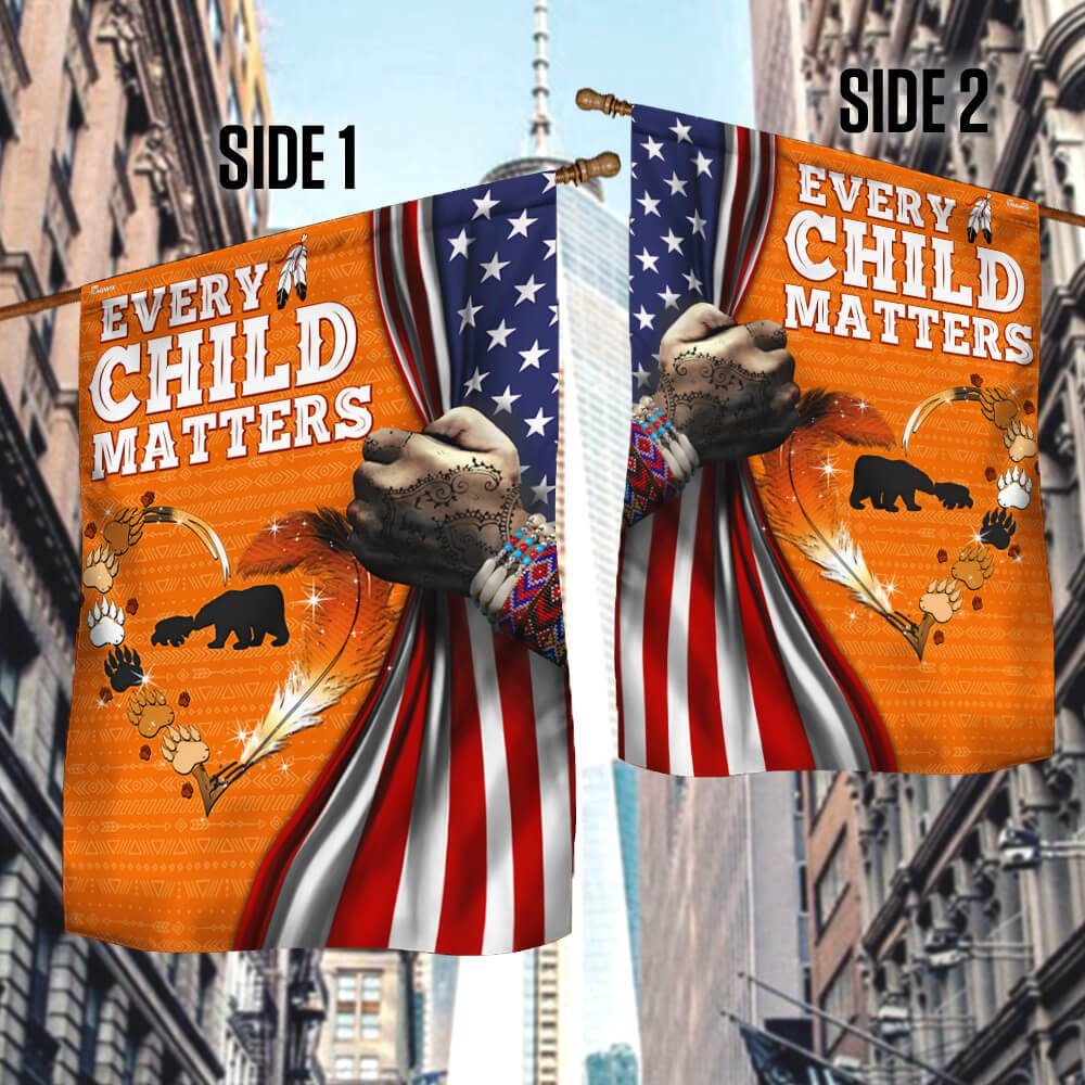 Native American Flag Every Child Matters Feather NTB521F - Flagwix