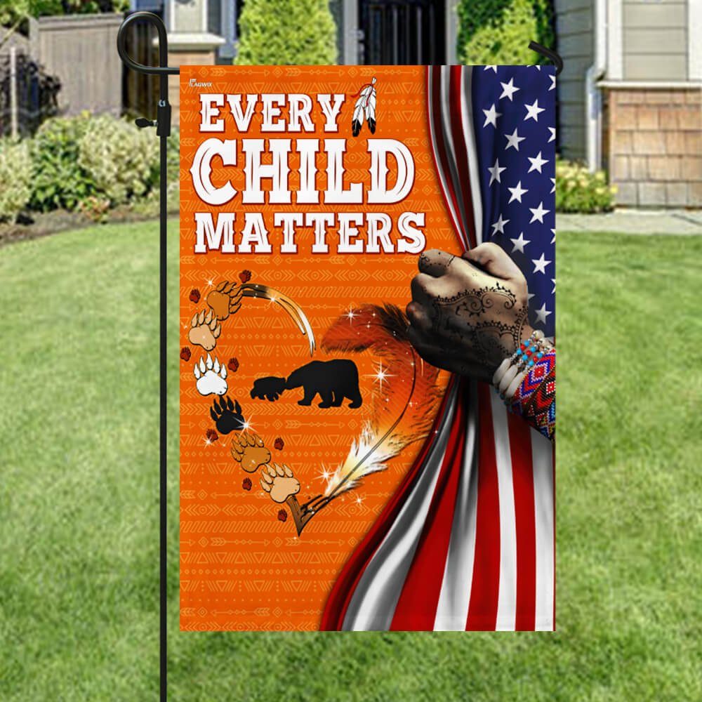 Native American Flag Every Child Matters Feather NTB521F - Flagwix