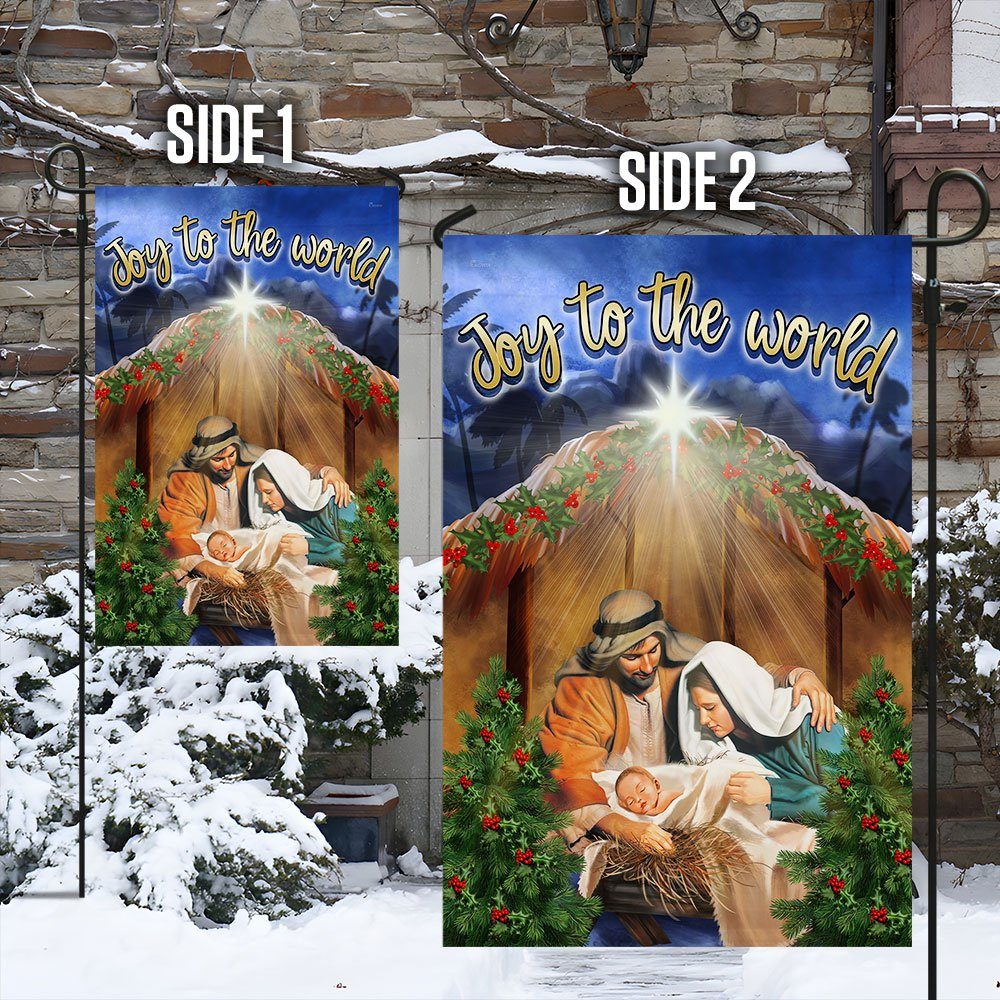 Nativity Christmas Joy To The World Nativity of Jesus Flag MLN641F ...