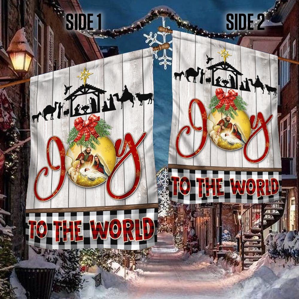 Nativity of Jesus Christmas Joy To The World Flag MLN706F - Flagwix