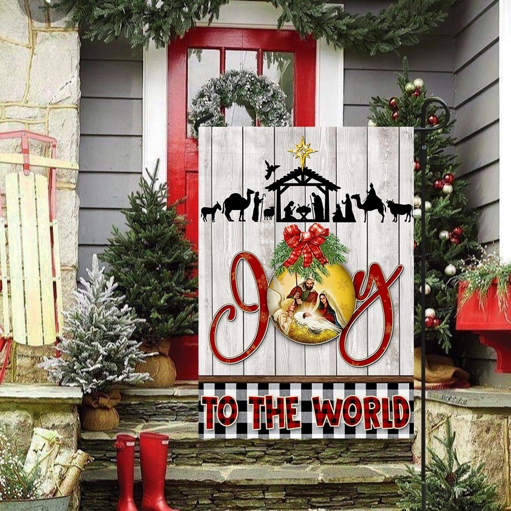 Nativity of Jesus Christmas Joy To The World Flag MLN706F - Flagwix