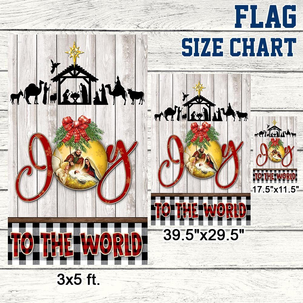Nativity of Jesus Christmas Joy To The World Flag MLN706F - Flagwix