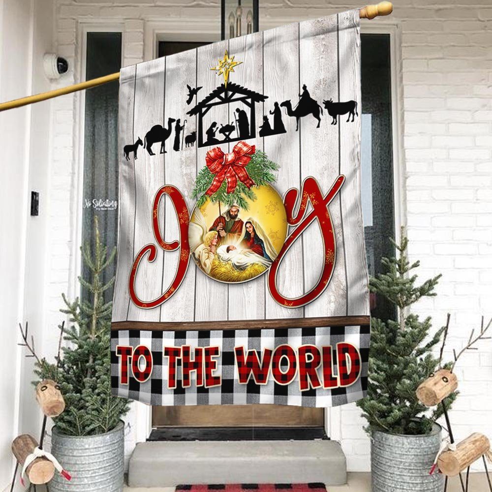 Nativity of Jesus Christmas Joy To The World Flag MLN706F - Flagwix