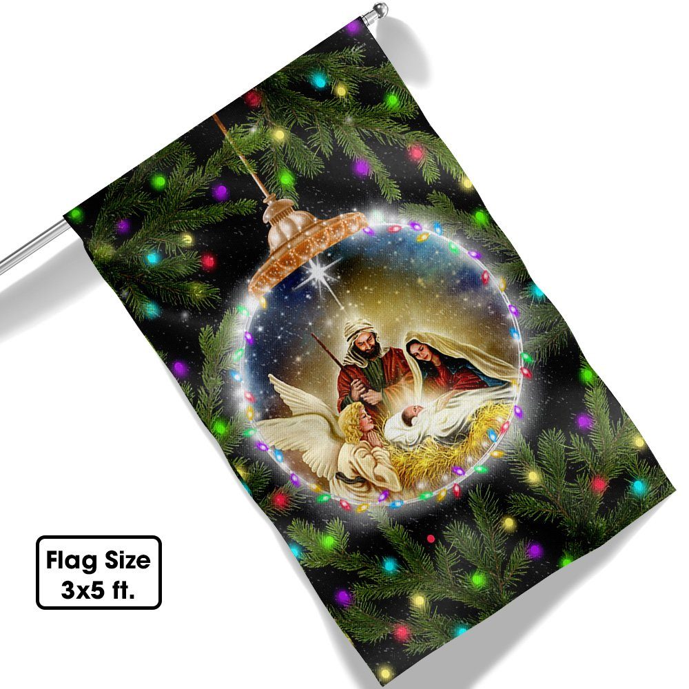 Nativity Of Jesus Flag Christmas Bauble LNT748F - Flagwix