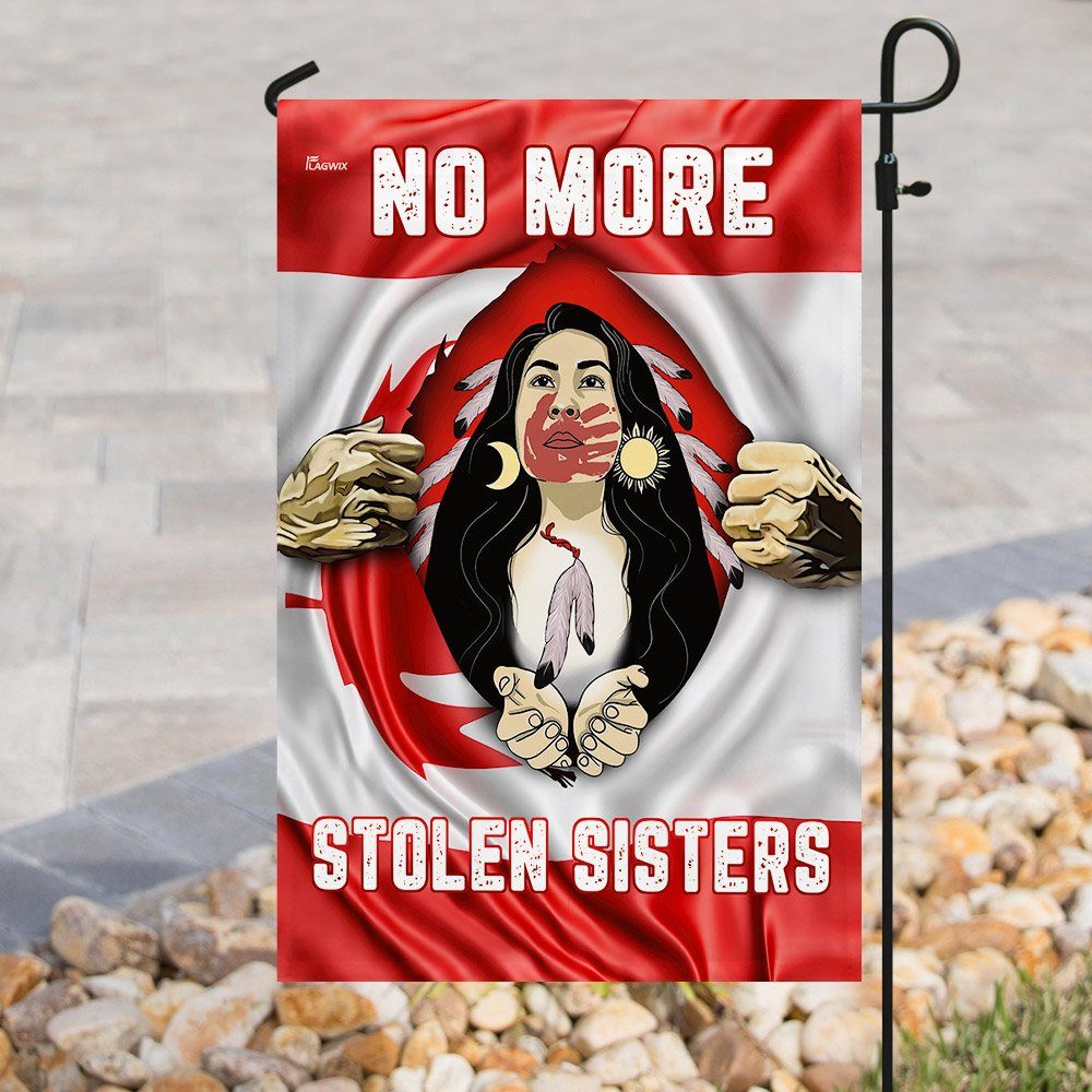 No More Stolen Sister Canadian Flag - Flagwix