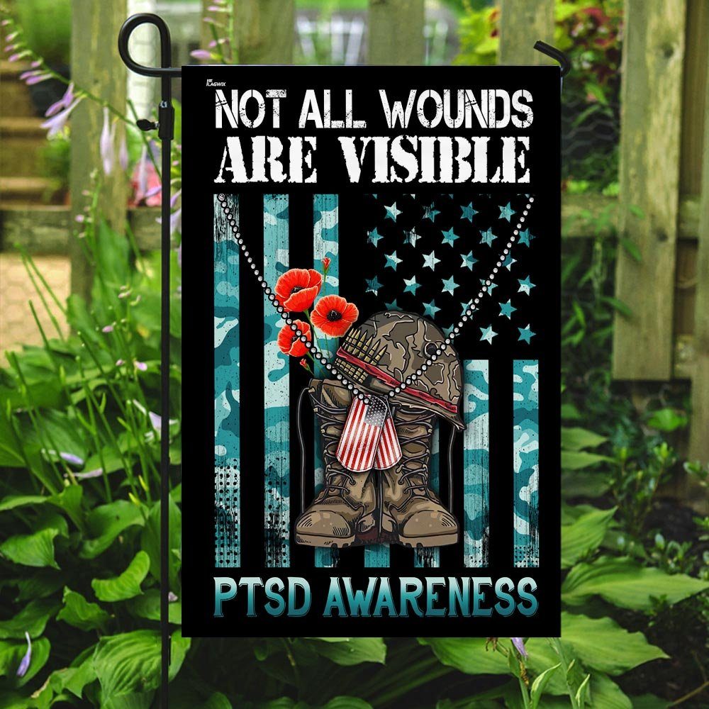 Not All Wounds Are Visible PTSD Awareness Flag – Flagwix