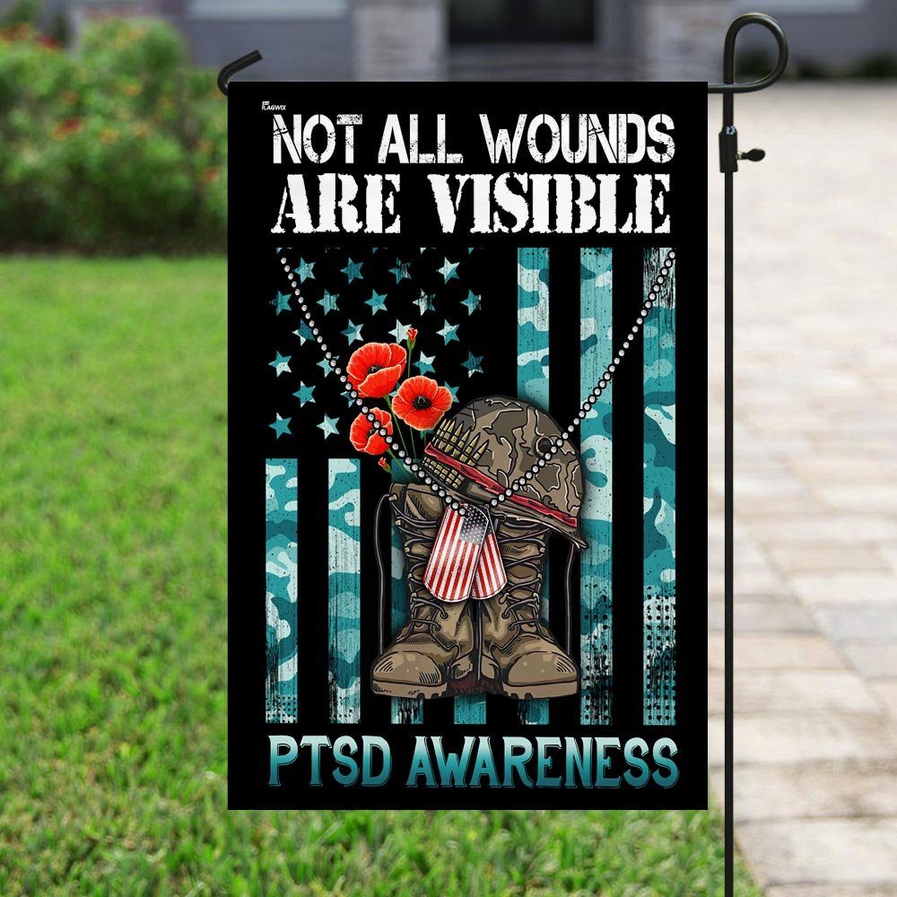 Not All Wounds Are Visible PTSD Awareness Flag – Flagwix