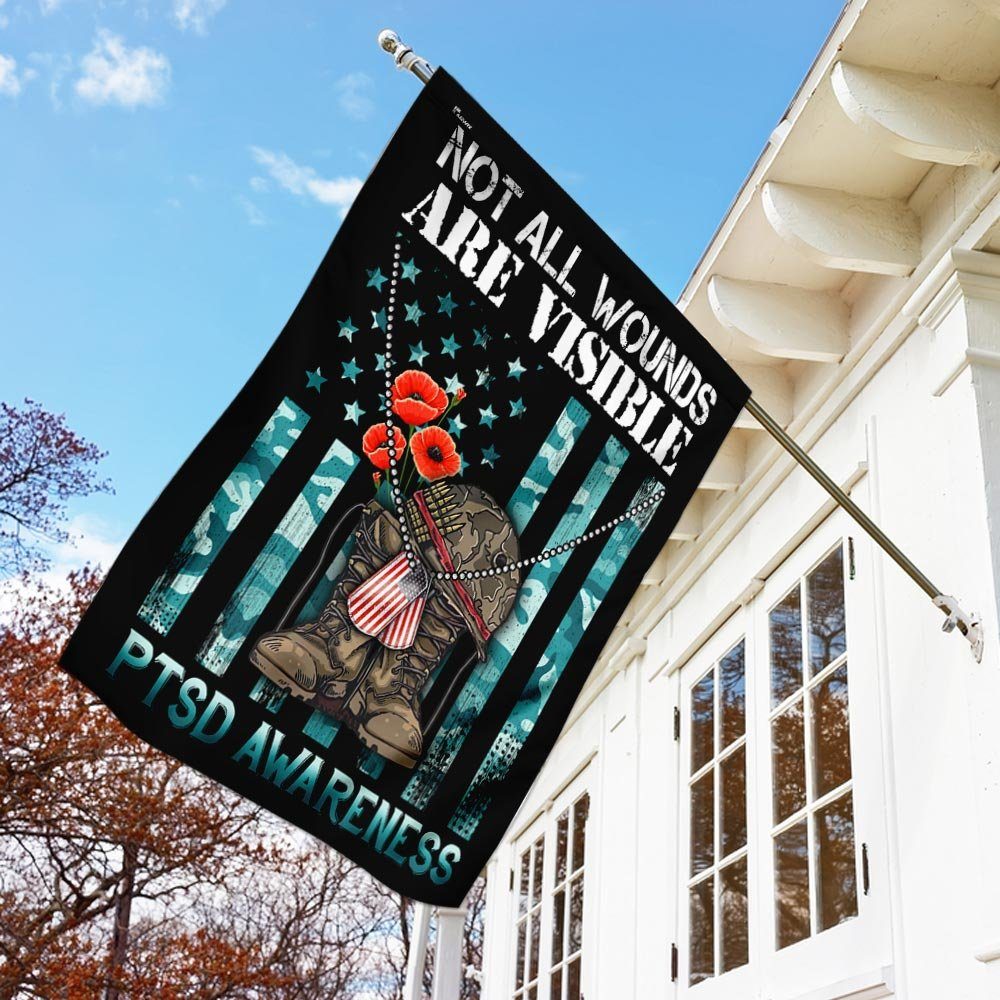 Not All Wounds Are Visible PTSD Awareness Flag – Flagwix