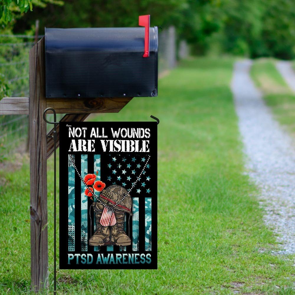 Not All Wounds Are Visible PTSD Awareness Flag – Flagwix