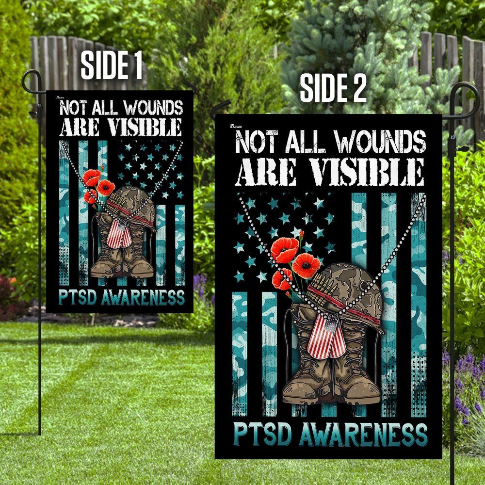 Not All Wounds Are Visible PTSD Awareness Flag – Flagwix