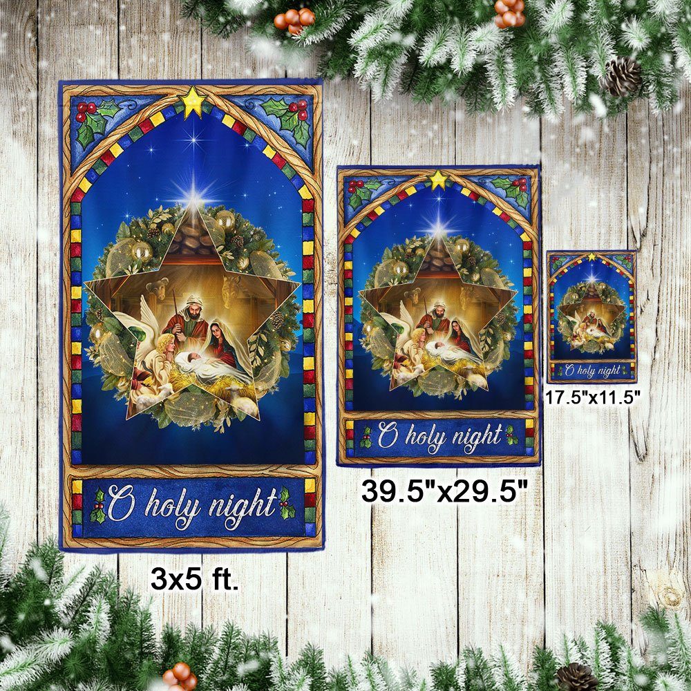 O Holy Night Christmas Nativity Jesus Flag BNN578Fv1 - Flagwix