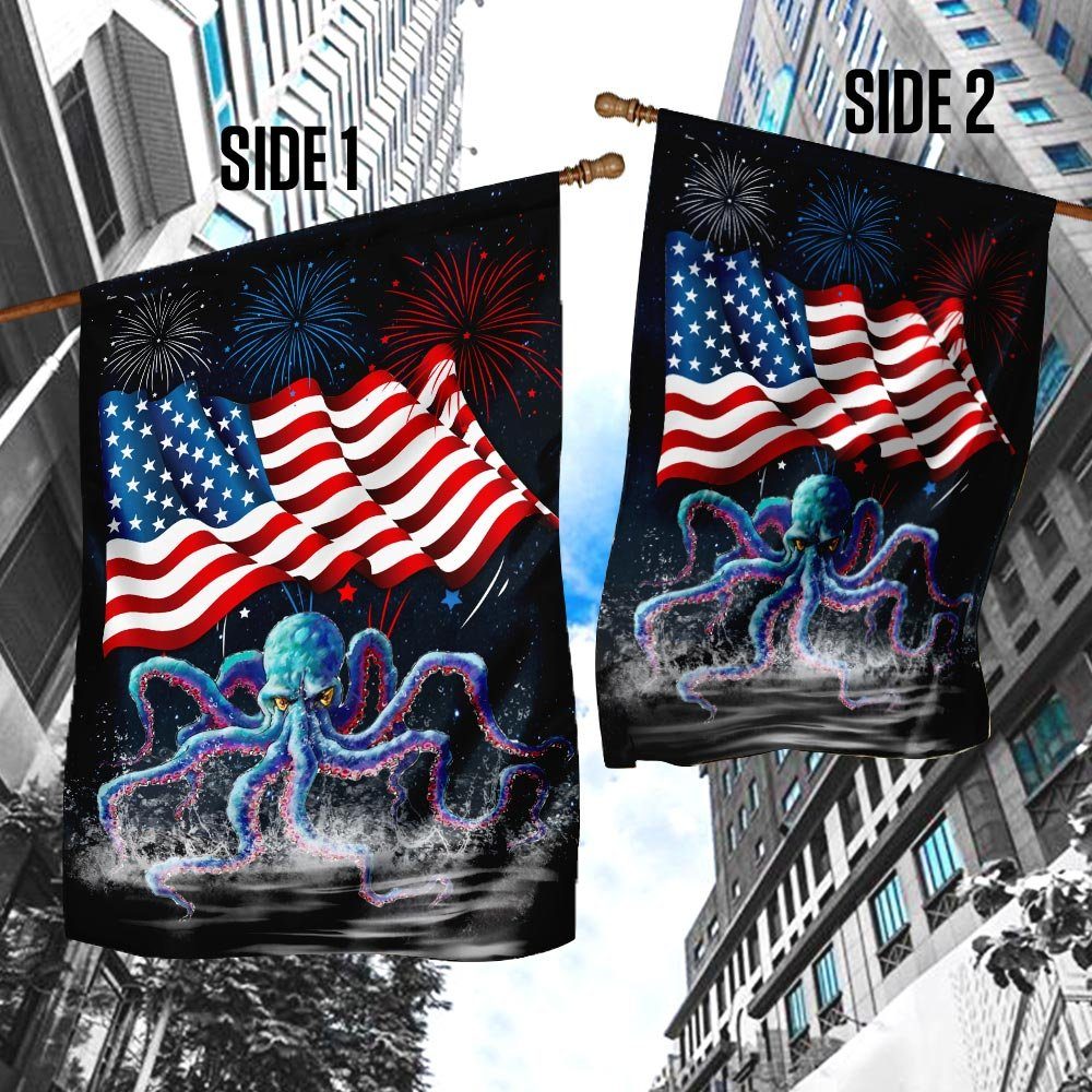 Octopus Happy Independence Day Flag – Flagwix