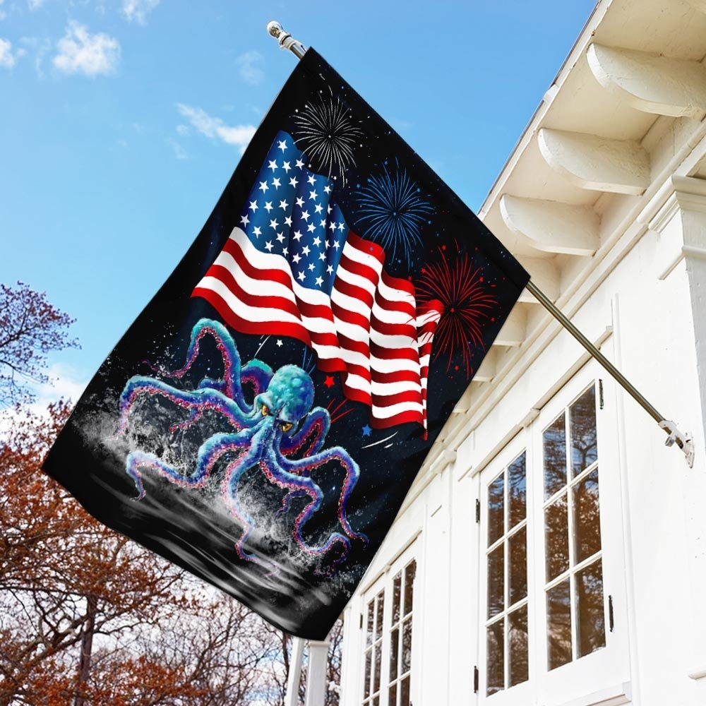 Octopus Happy Independence Day Flag – Flagwix