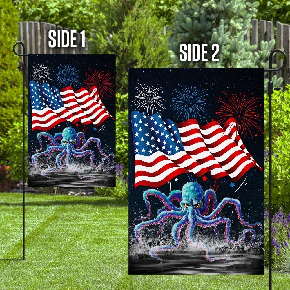 Octopus Happy Independence Day Flag – Flagwix