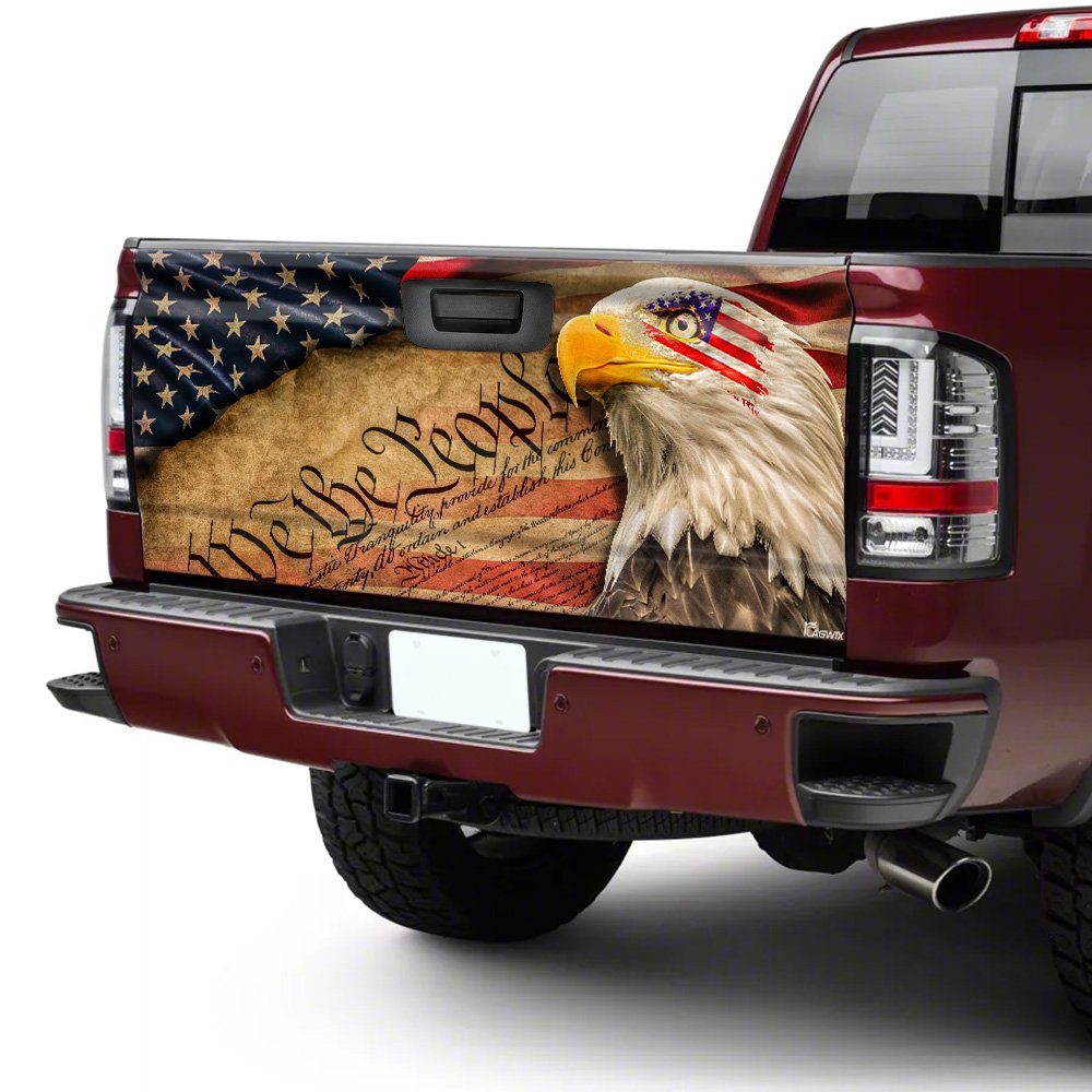 Patriotic American Eagle Truck Tailgate Decal Sticker Wrap - Flagwix