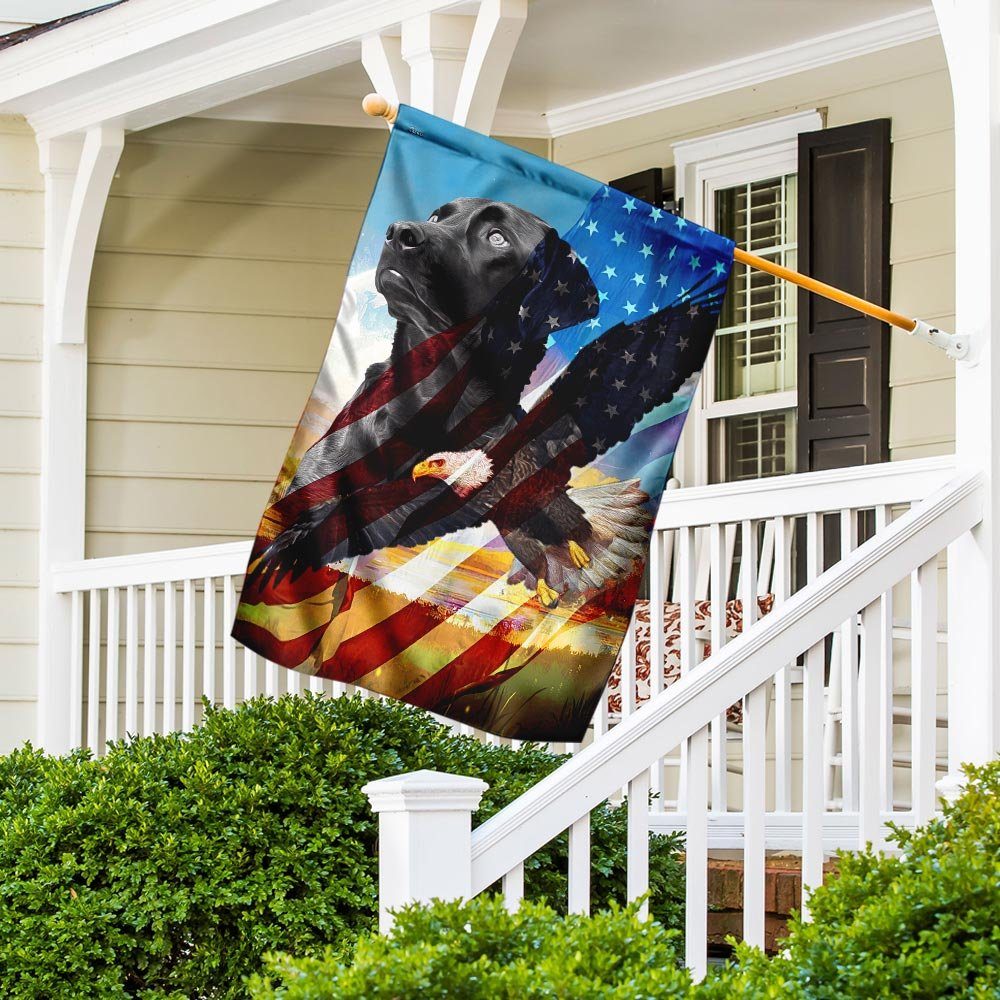 Patriotic Black Labrador Flag - Flagwix