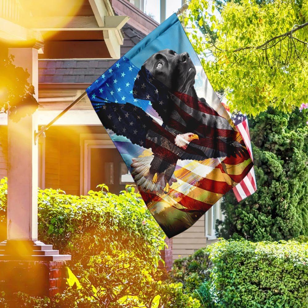 Patriotic Black Labrador Flag - Flagwix