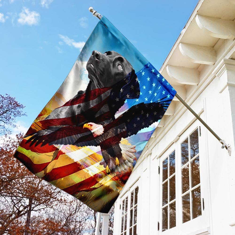 Patriotic Black Labrador Flag – Flagwix