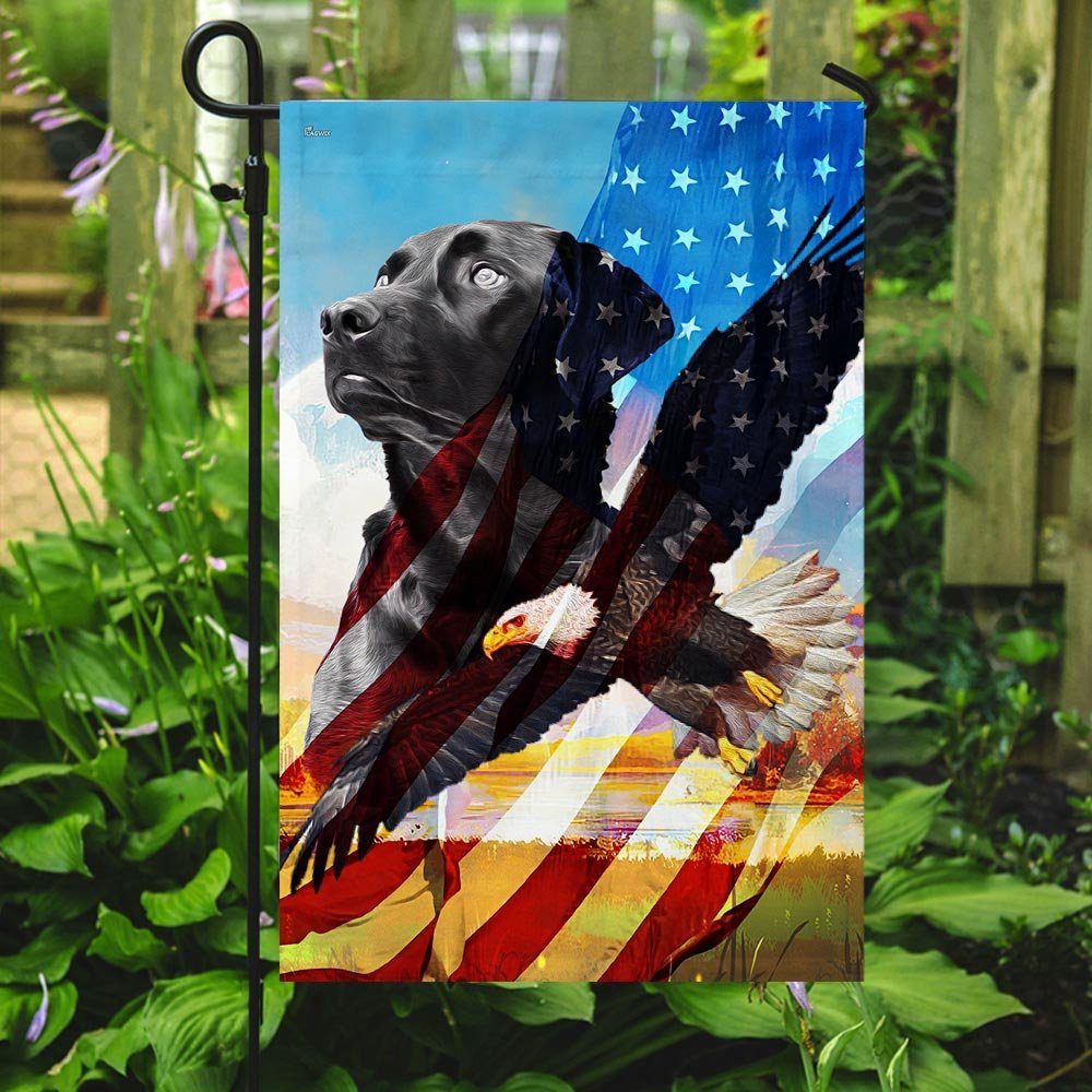 Patriotic Black Labrador Flag - Flagwix