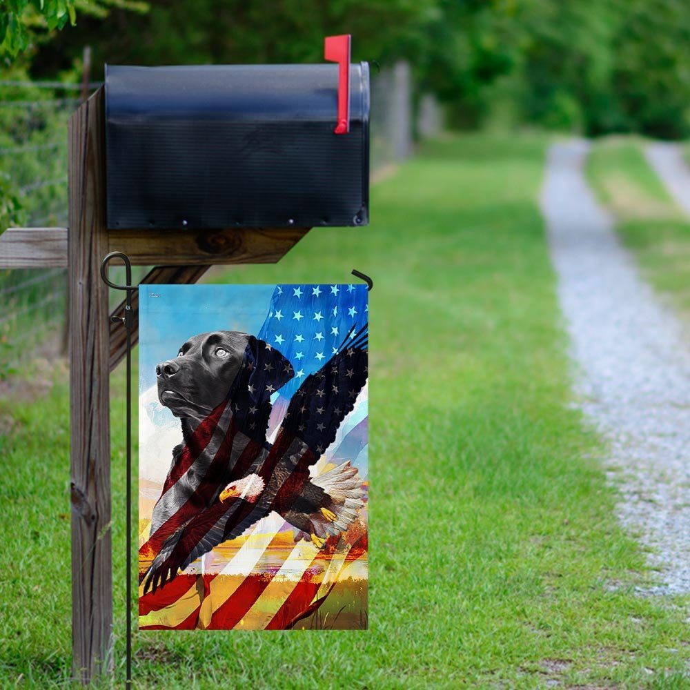 Patriotic Black Labrador Flag - Flagwix