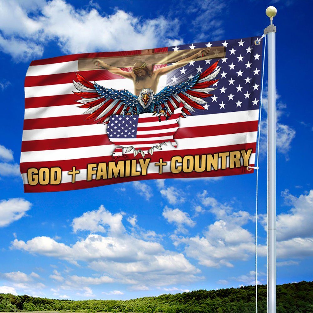 Patriotic Grommet Flag God Family Country DDH3340GF - Flagwix