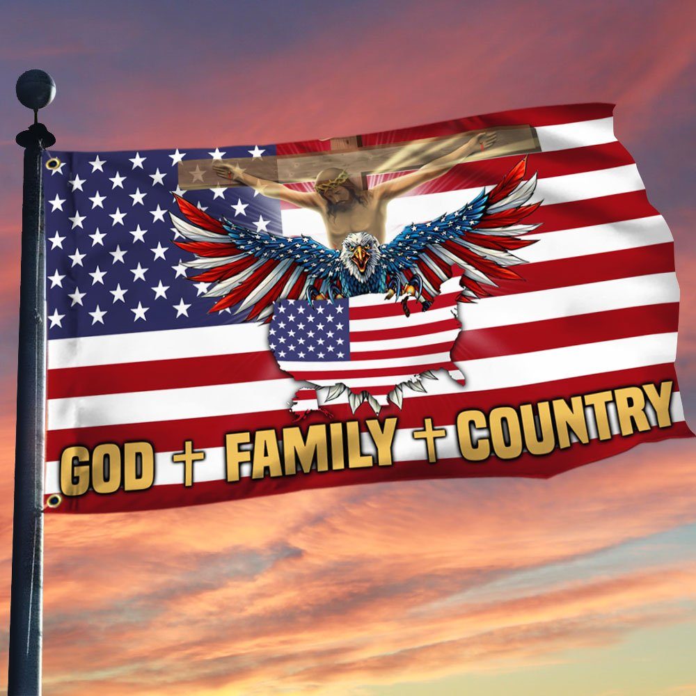 Patriotic Grommet Flag God Family Country DDH3340GF – Flagwix
