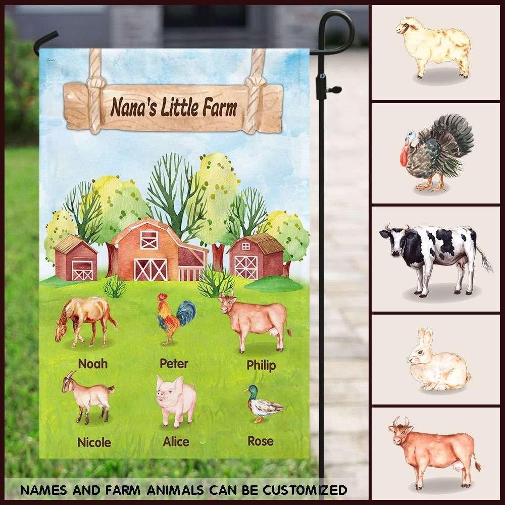 Personalized Little Farm Animal Flag - Flagwix