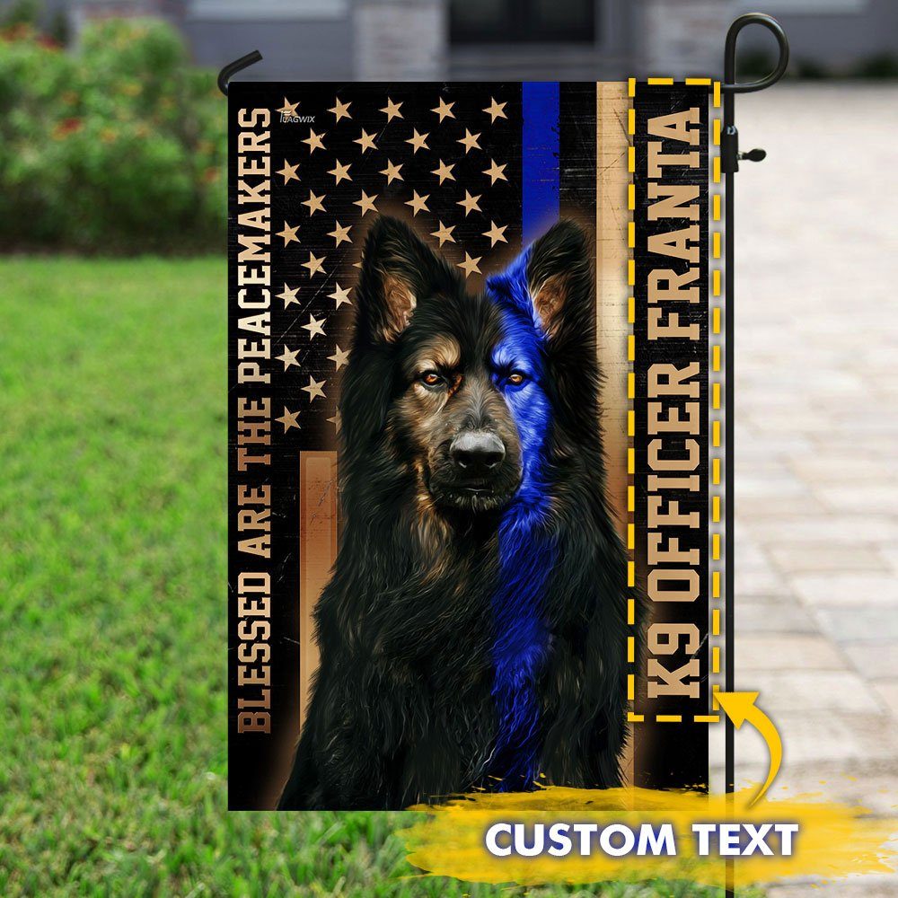Personalized Thin Blue Line German Shepherd Flag Flagwix™ Police Dog ...