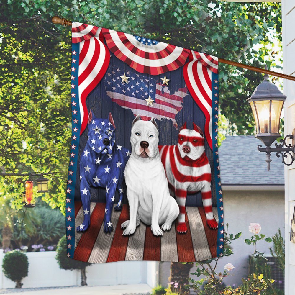 Pitbull Flag Happy 4th Of July BNN237F - Flagwix