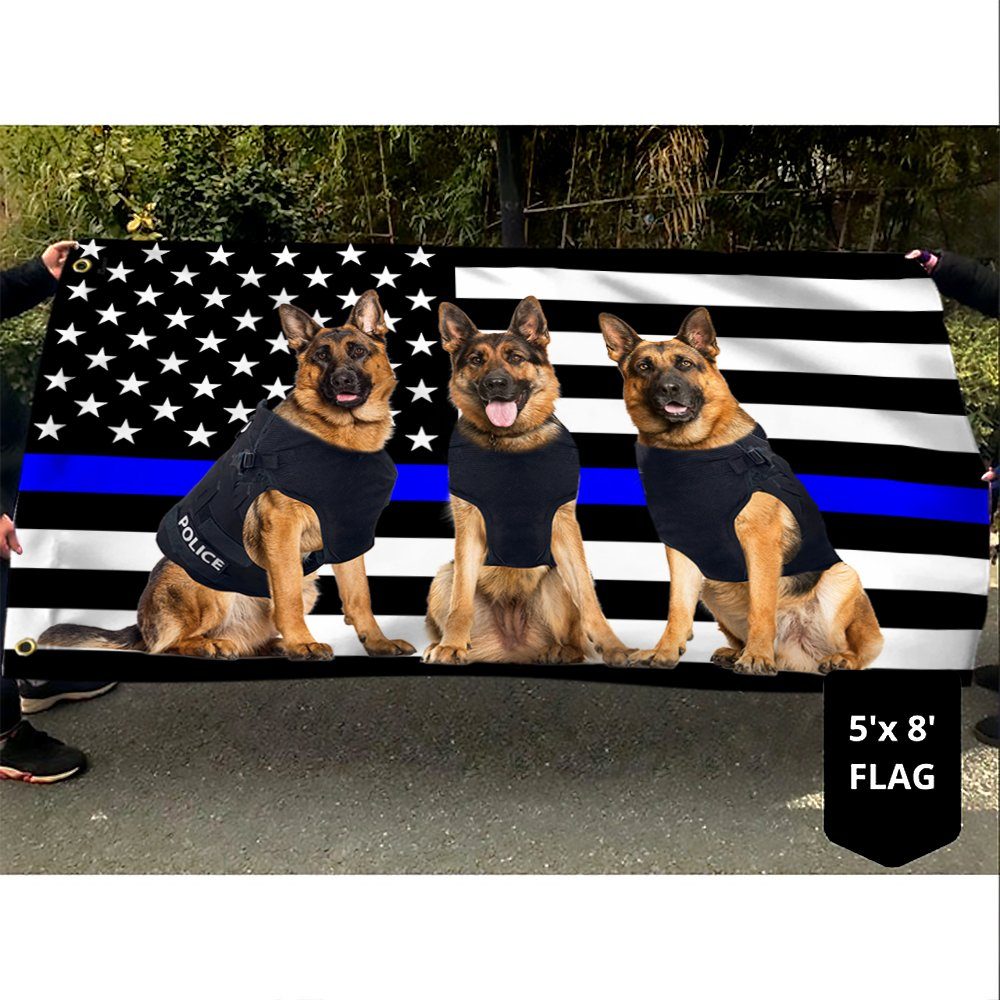 Police Dog Flag German Shepherd K9 Police Grommet Flag TRV1675GF – Flagwix