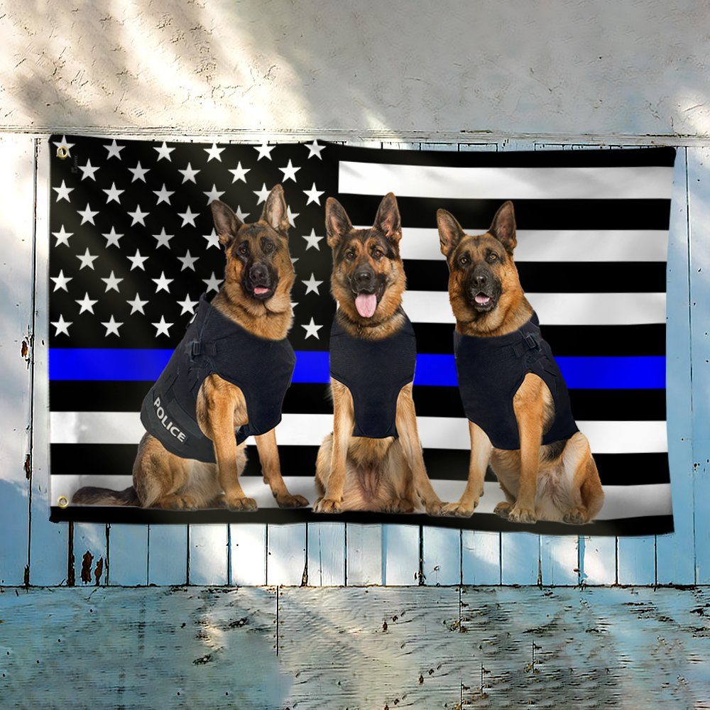 Police Dog Flag German Shepherd K9 Police Grommet Flag TRV1675GF – Flagwix
