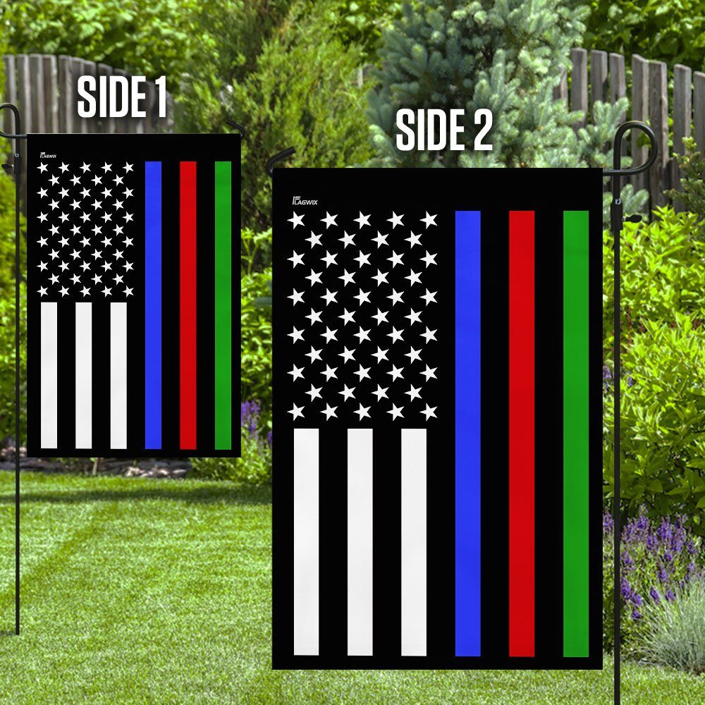 Police Military and Fire Thin Line American Flag - Flagwix