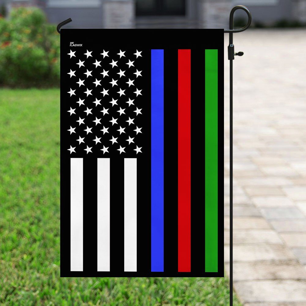 Police Military and Fire Thin Line American Flag - Flagwix
