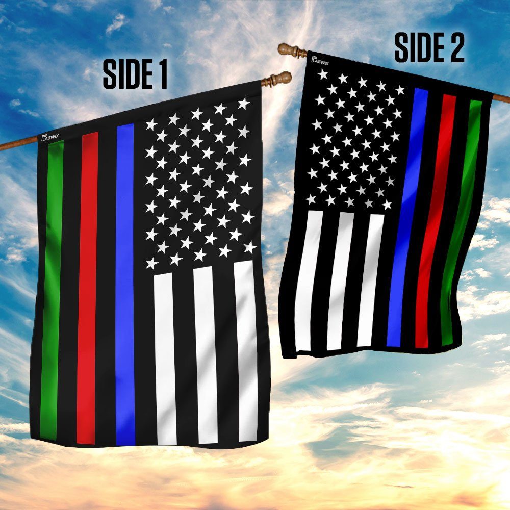 Police Military and Fire Thin Line American Flag - Flagwix