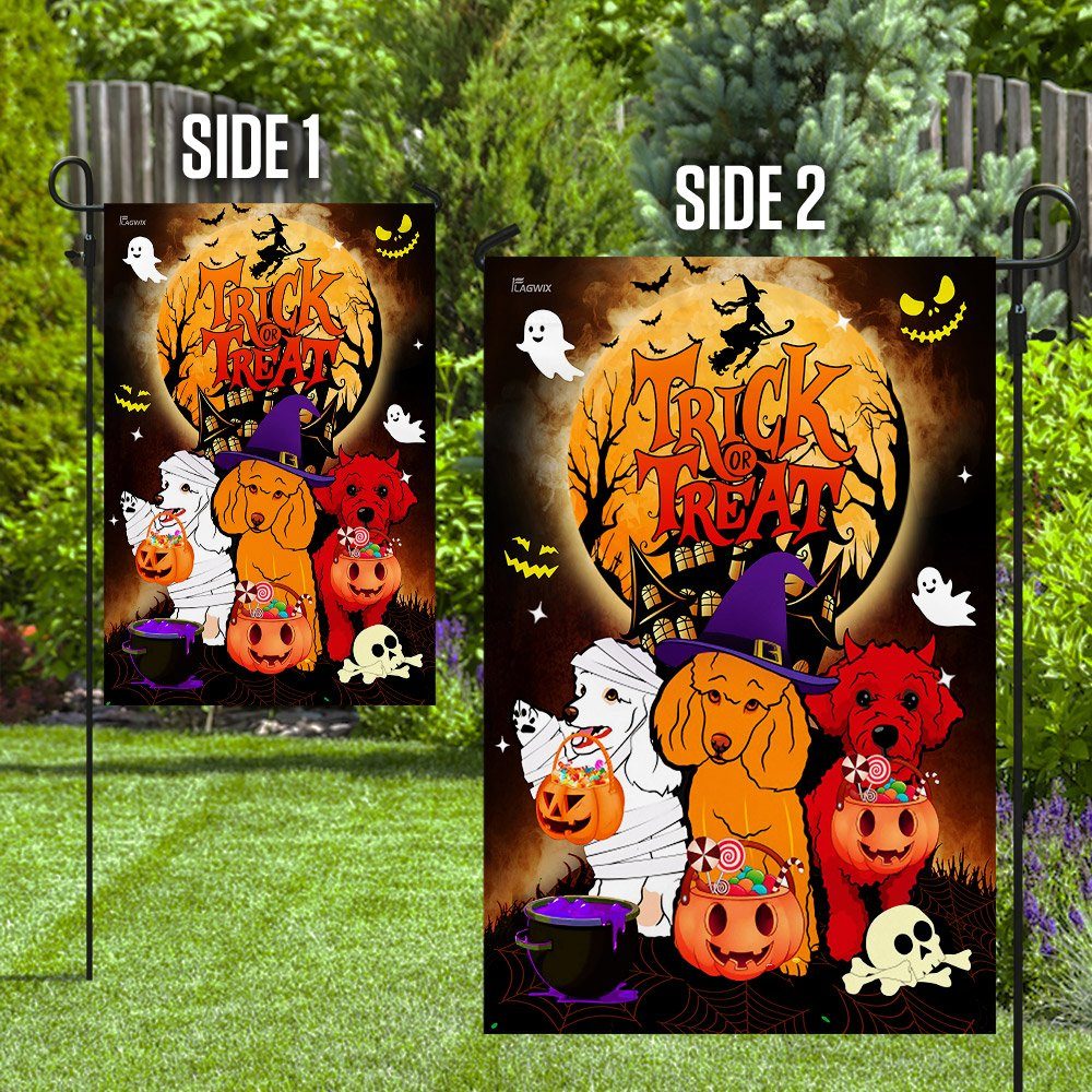 Poodle Halloween Costume Flag Flagwix™ Trick Or Treat Poodle Halloween ...