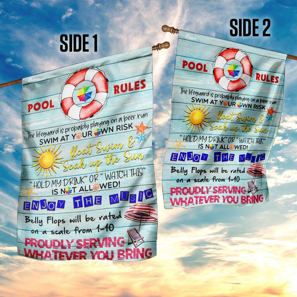 Pool Rules Flag - Flagwix