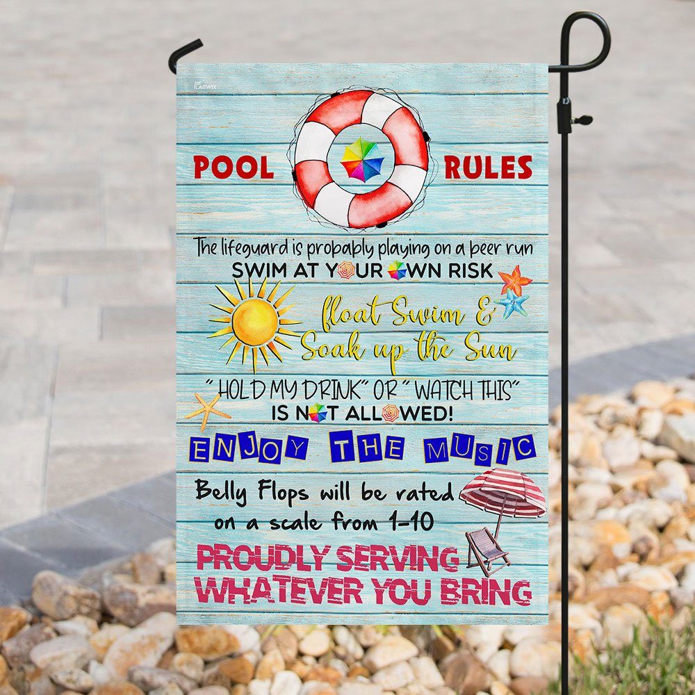 Pool Rules Flag - Flagwix