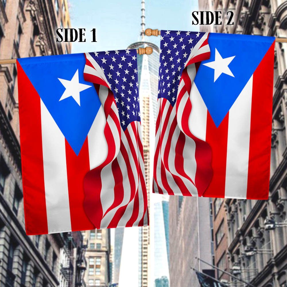 Puerto Rican American Flag Puerto Rico USA TQN1041Fv1 - Flagwix