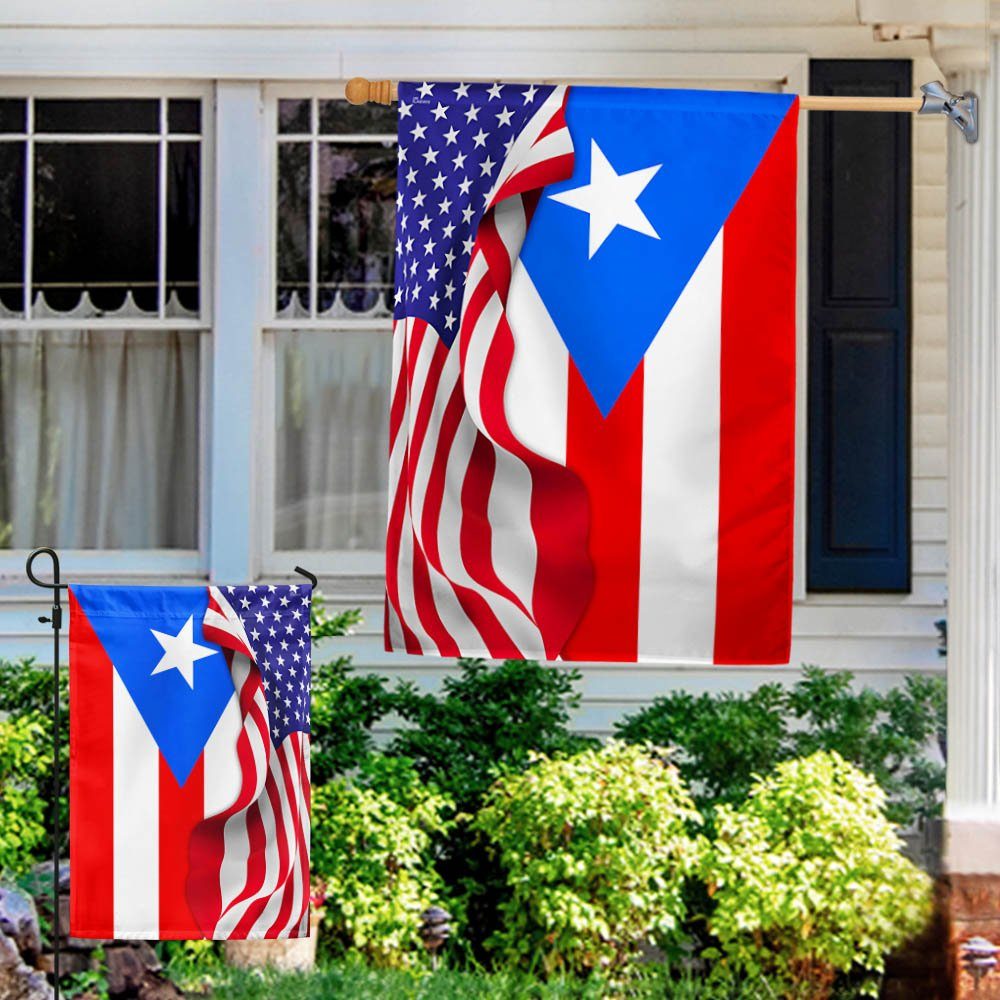 Puerto Rican American Flag Puerto Rico USA TQN1041Fv1 - Flagwix
