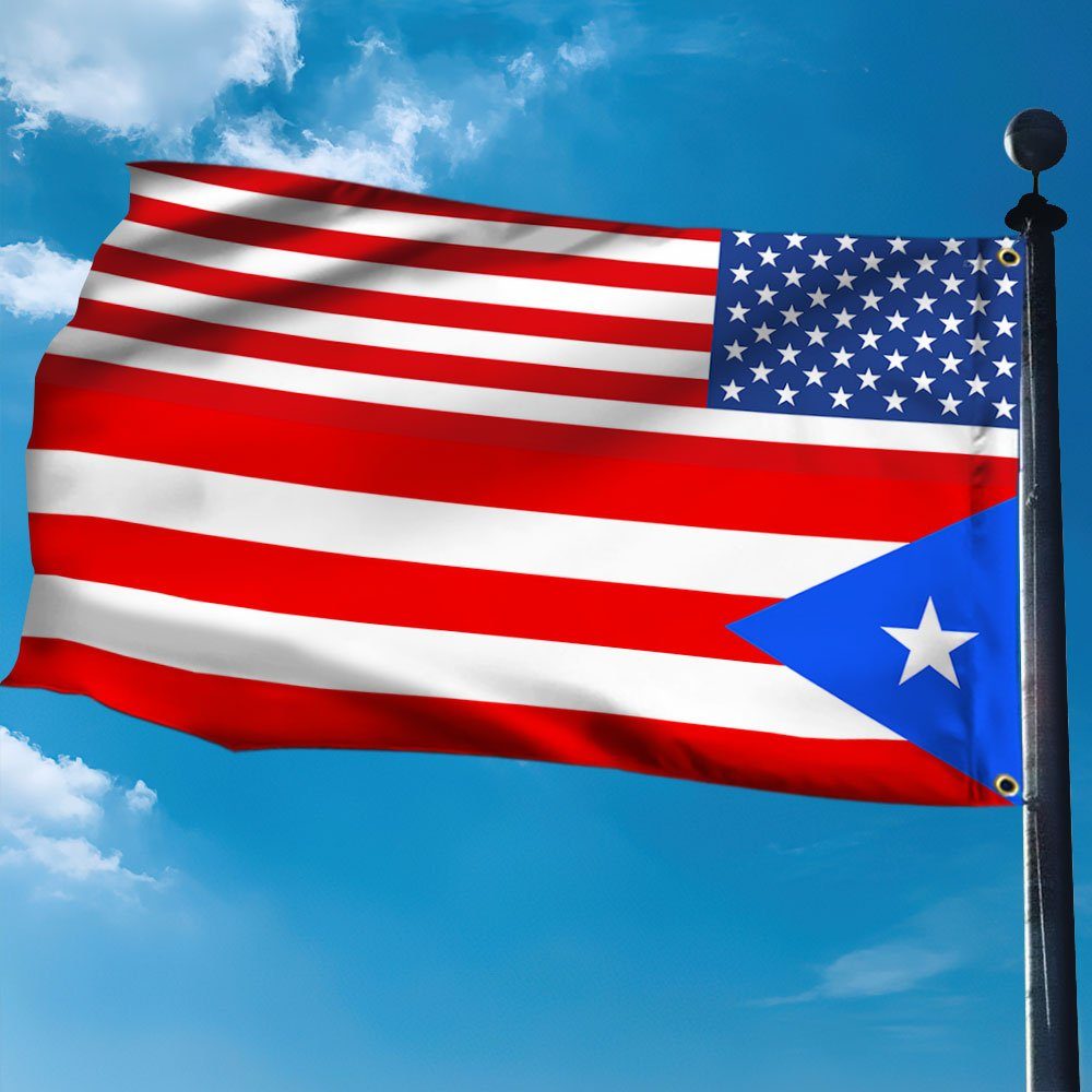 Puerto Rico Flag Puerto Rican American Grommet Flag TRH1909GF – Flagwix