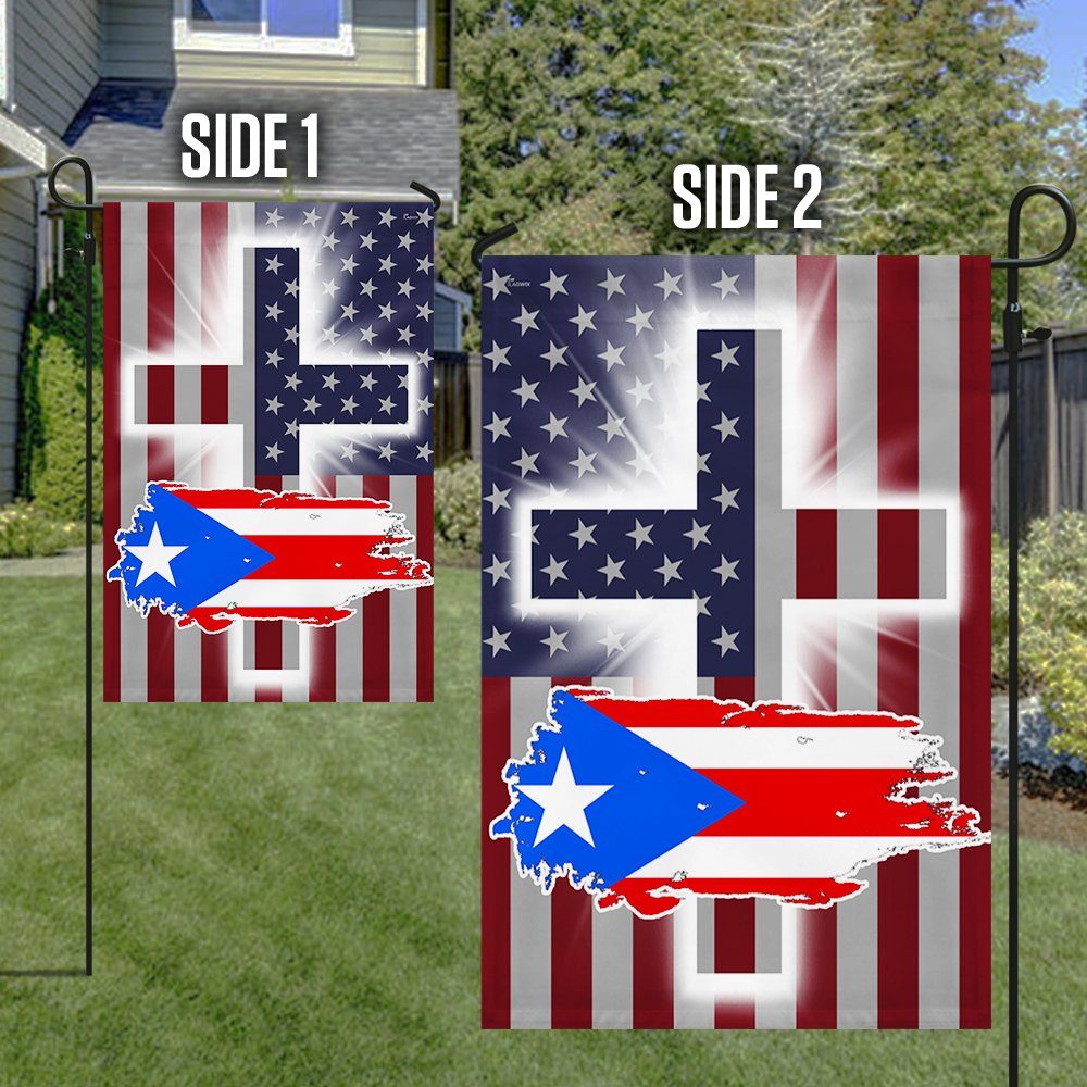 Puerto Rico Flag Puerto Rican Jesus Cross American Flag TRV1900Fv1 ...
