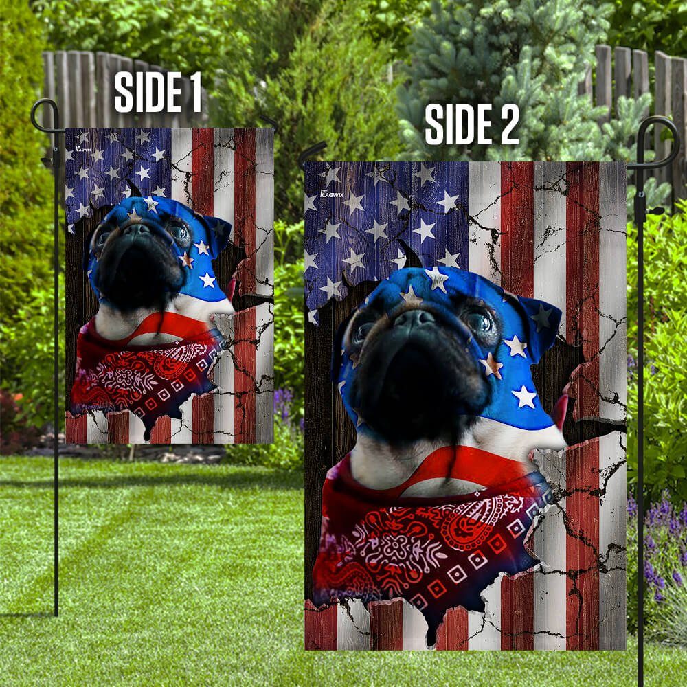 Pug American Flag - Flagwix