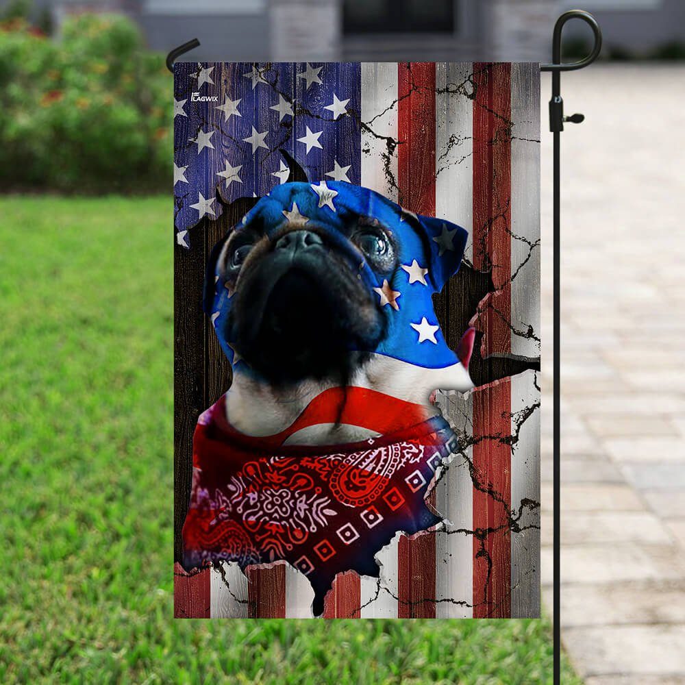 Pug American Flag - Flagwix