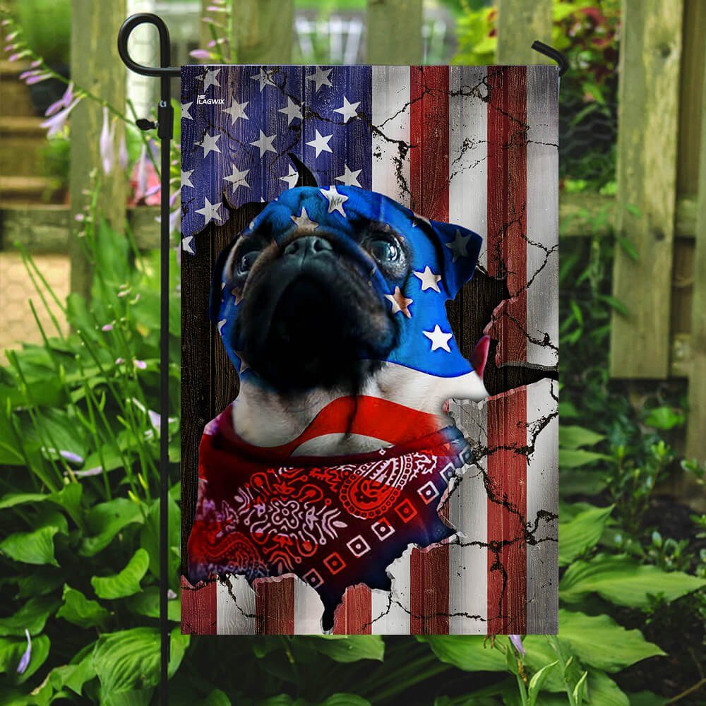 Pug American Flag - Flagwix