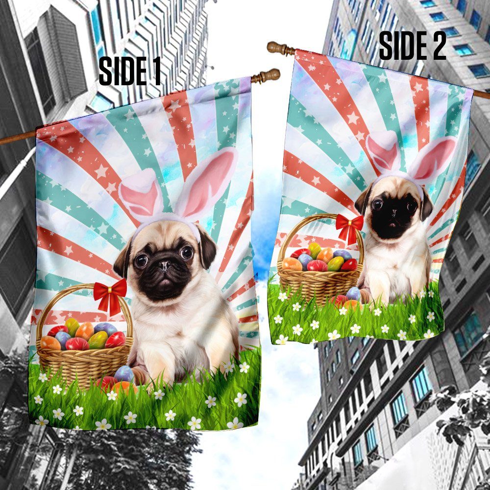 Pug Easter American Flag - Flagwix