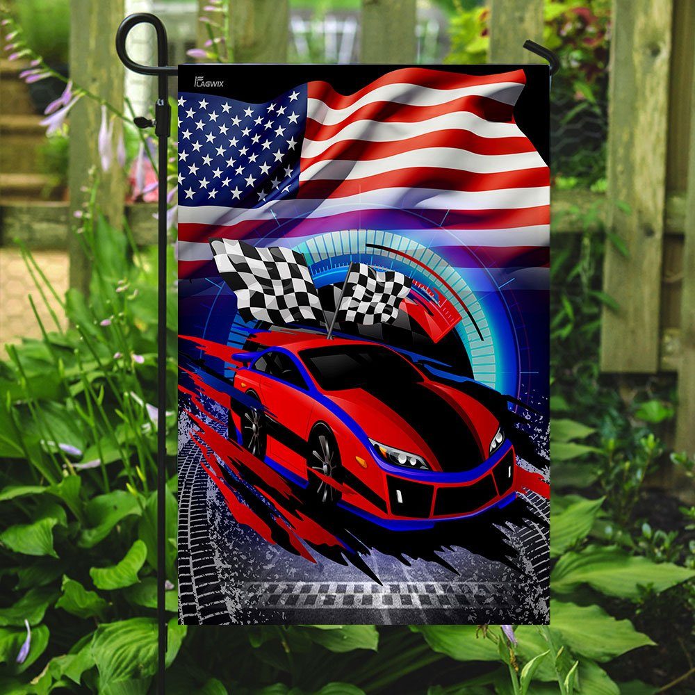 Racing Car American US Flag – Flagwix